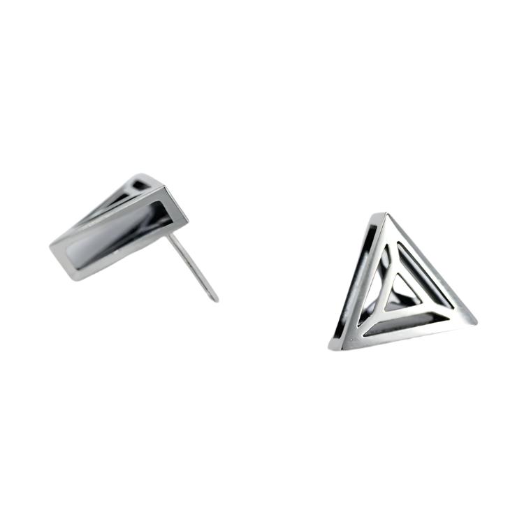 Facet Double Layered Triangle Stud by Margaret Lim — Craft Ontario