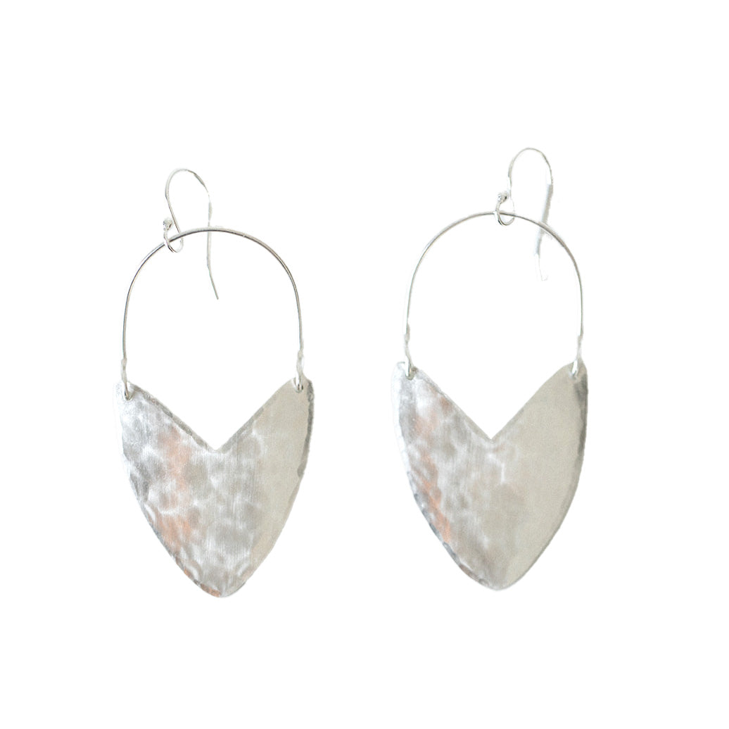 Tulip Shield Silver Earrings by Jordan Clarke — Craft Ontario