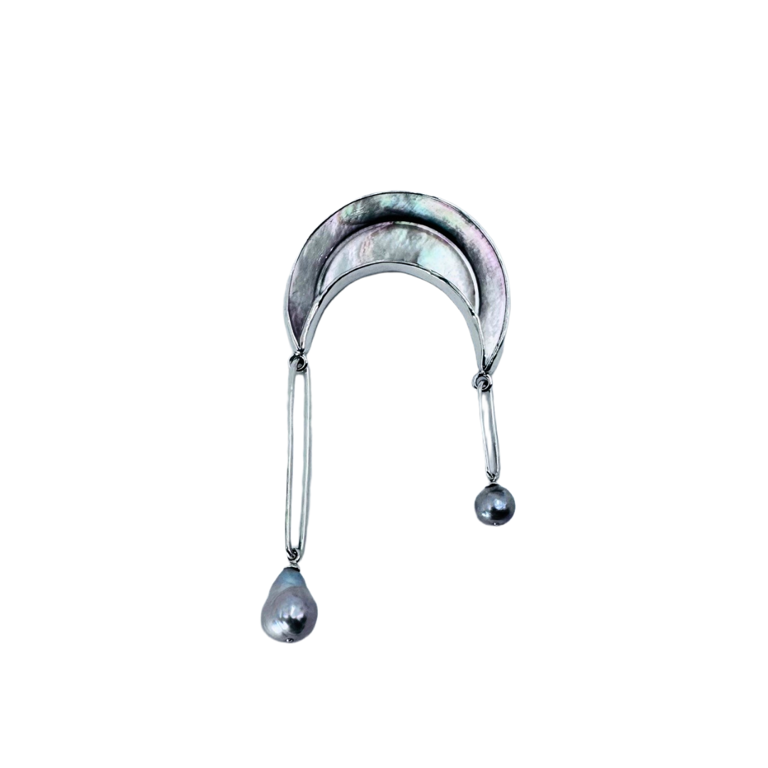 Crescent Pearl Brooch by Deborah Sanderson — Craft Ontario